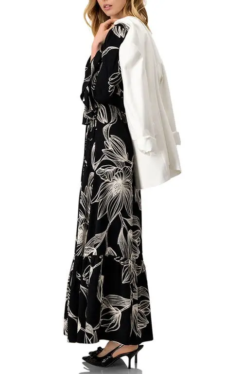 IVONNE Floral Print Maxi Dress