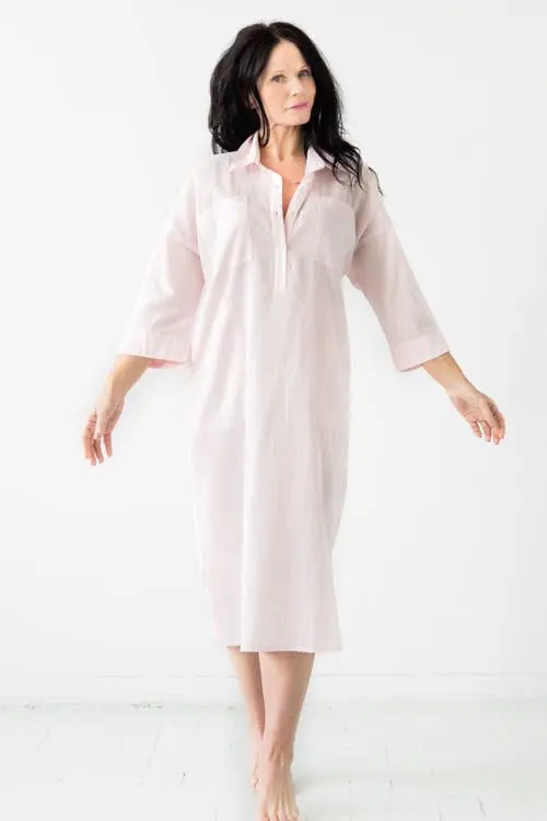 SALUA Oversized Button Down Long Shirt