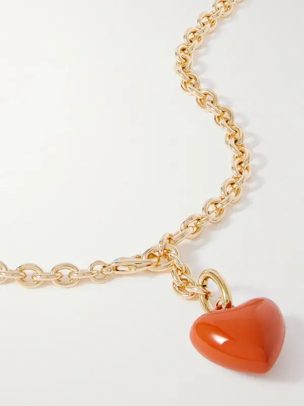 Roxanne Assoulin Gold and Orange Necklace The Chain Reaction Necklace Duo – Roxanne Assoulin main image 4