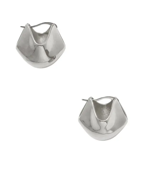 Khaite Lotus Small -tone Earrings - Silver