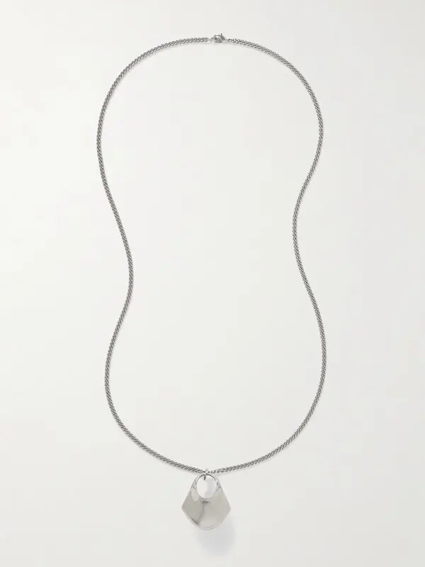 Khaite Lotus Small -tone Necklace - Silver