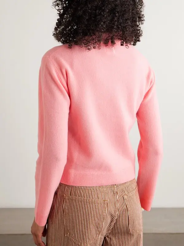 LESET Jesse Wool Polo Sweater - Pink
