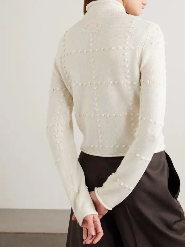 Guest In Residence Wool And Cashmere-blend Turtleneck Top - Neutrals