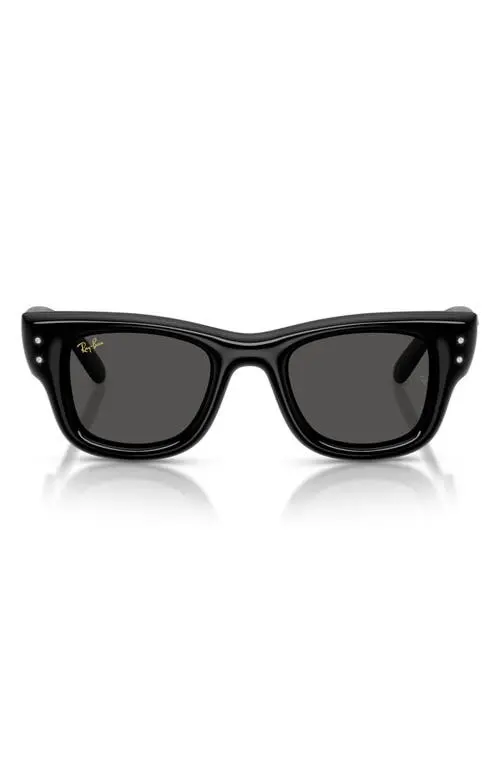 Ray-ban Wayfarer Puffer Sunglasses - Black With Strass/dark Grey