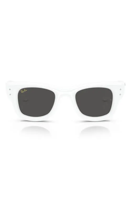 Ray-ban Wayfarer Puffer Sunglasses - White With Strass/dark Grey