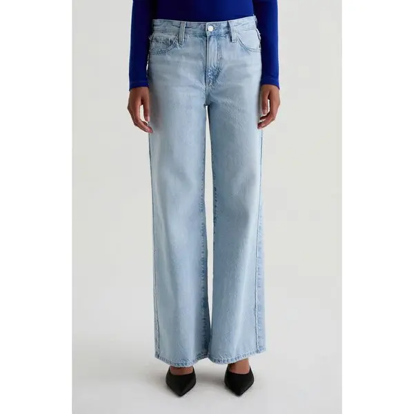 Ag Saige Mid-rise Wide Leg Jeans - Blindsided