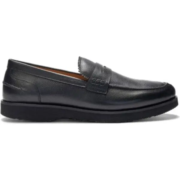A. VEER Mason Penny Loafer - Black Leather