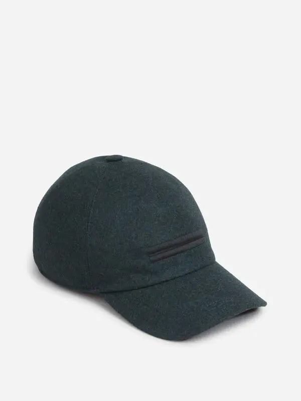 Zegna Cashmere Baseball Cap - Jungle Green