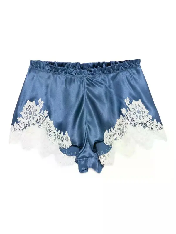 Carine Gilson Lace-detail Pyjama Bottom - Blue
