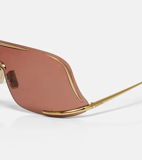Loewe Logo Shield Sunglasses - Red