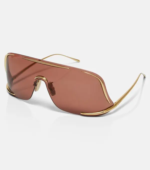 Loewe Logo Shield Sunglasses - Red