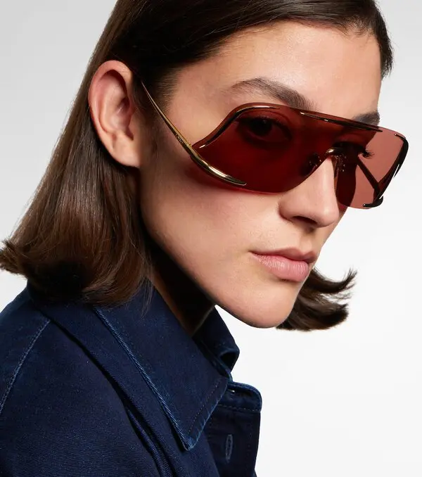 Loewe Logo Shield Sunglasses - Red