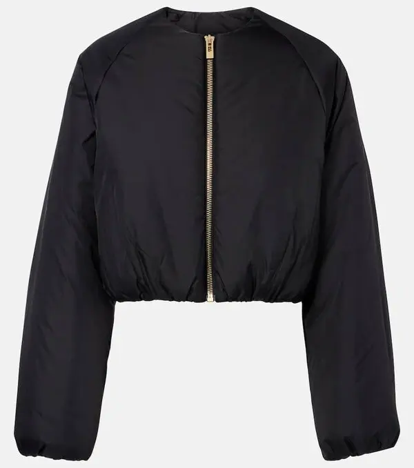Alaïa Puffer Cropped Jacket - Black
