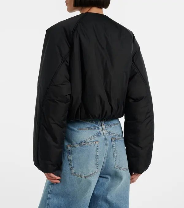 Alaïa Puffer Cropped Jacket - Black