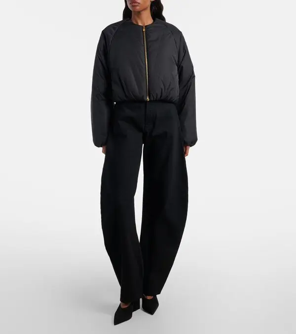 Alaïa Puffer Cropped Jacket - Black