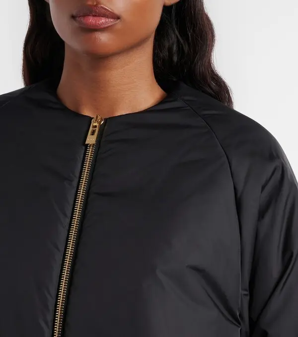 Alaïa Puffer Cropped Jacket - Black