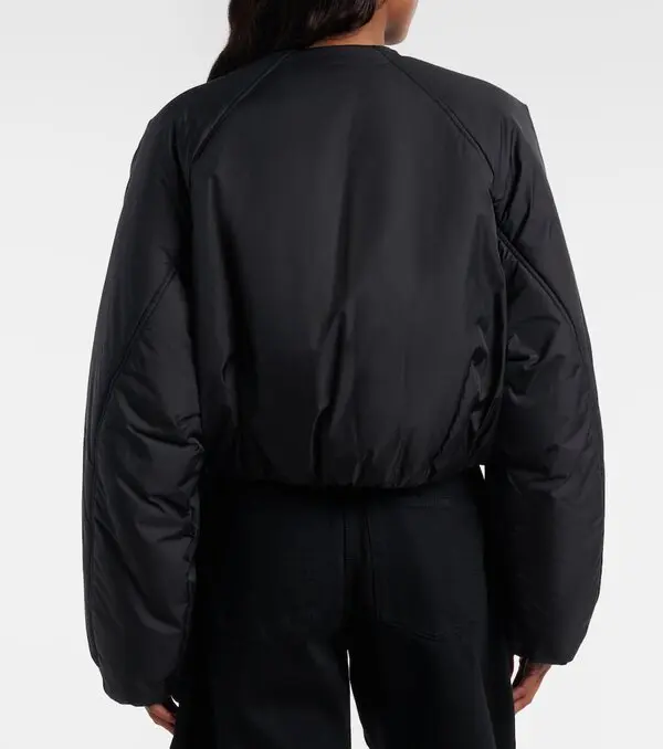 Alaïa Puffer Cropped Jacket - Black