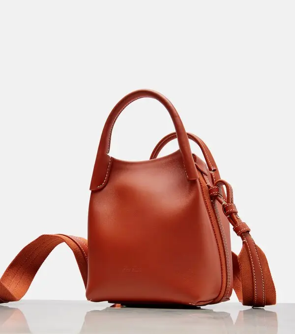 Loro Piana Bale Mini Leather Tote Bag - Orange