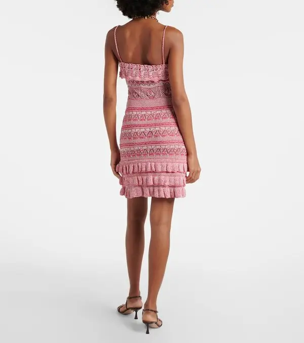 Etro Crochet Ruffled Minidress