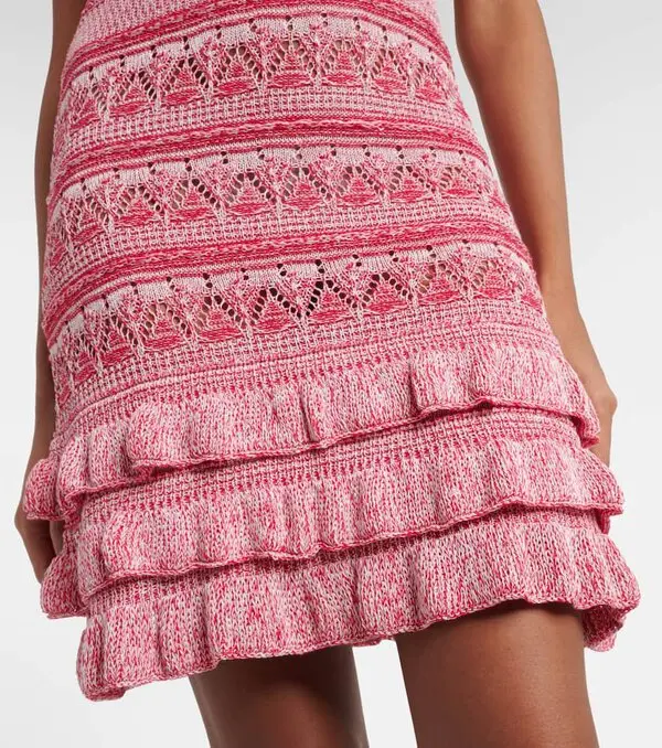 Etro Crochet Ruffled Minidress