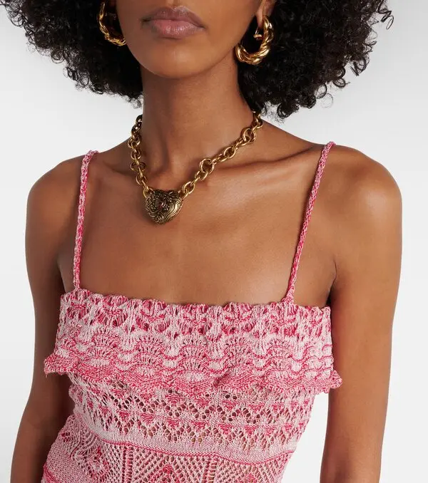 Etro Crochet Ruffled Minidress