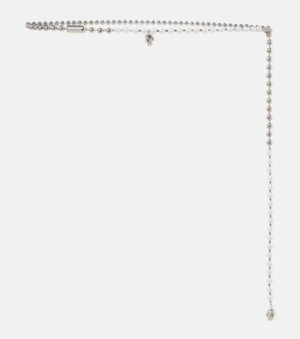 Alexander McQueen Skull Embellished Chain Belt - Silver
