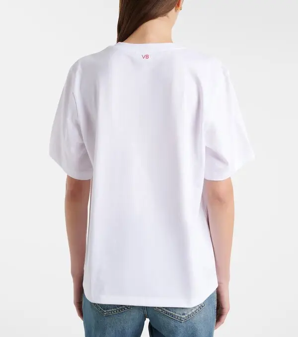 Victoria Beckham Printed Cotton Jersey T-shirt