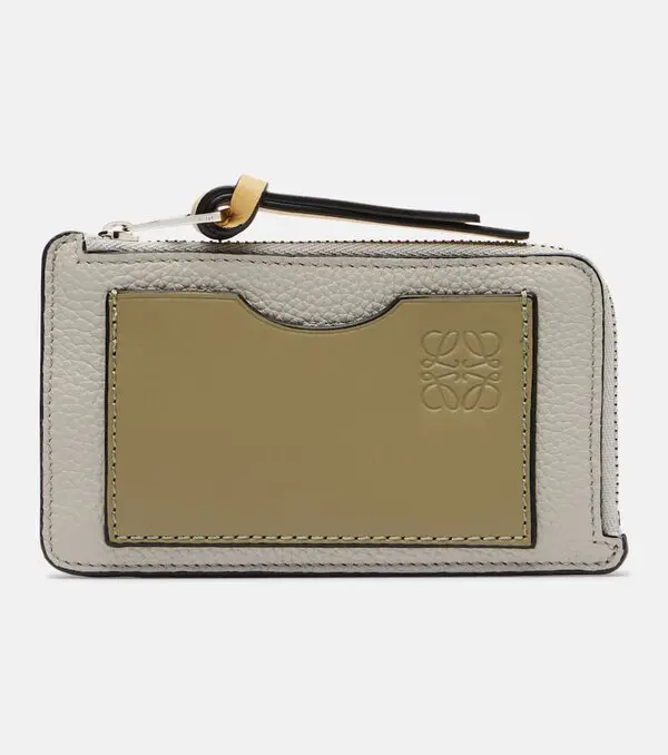 Loewe Leather Card Holder - Grey