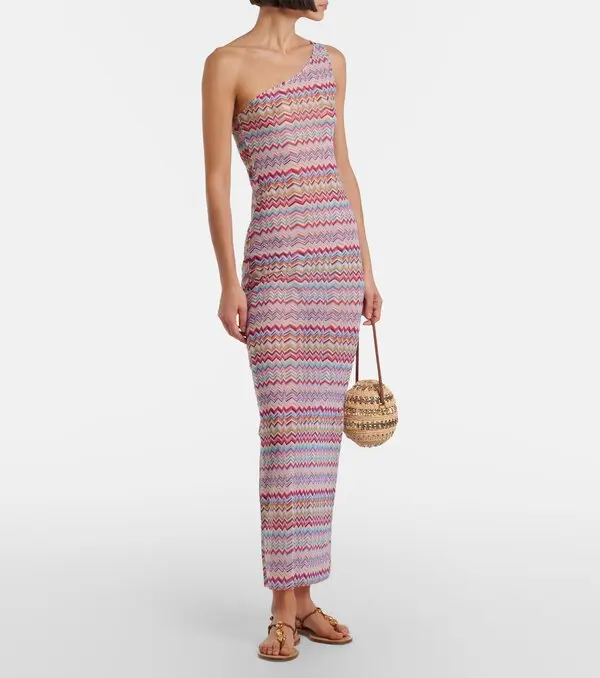 Missoni Zigzag One-shoulder Maxi Dress - Multicoloured