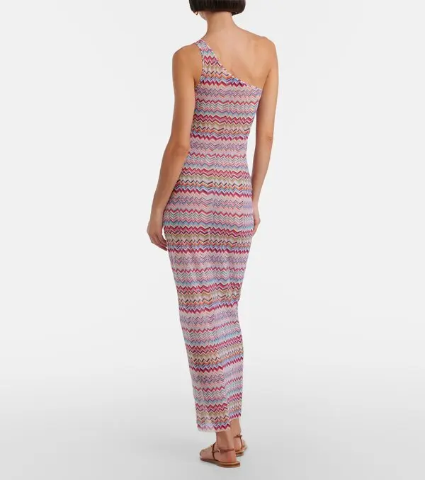 Missoni Zigzag One-shoulder Maxi Dress - Multicoloured