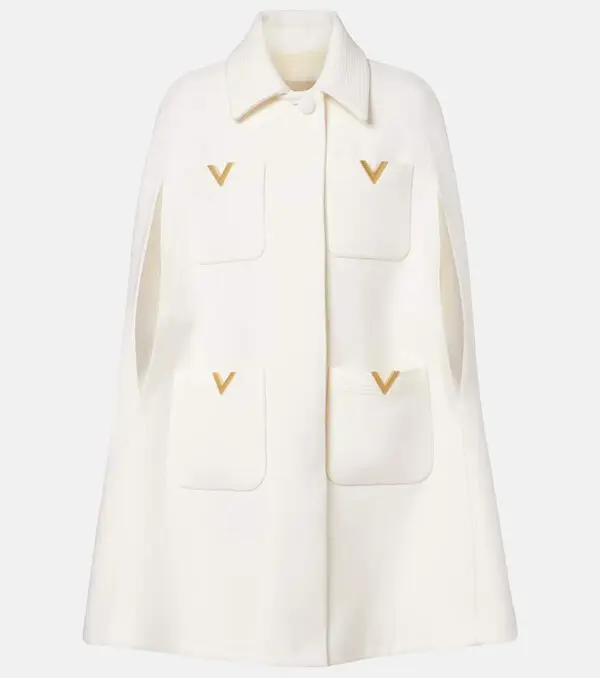 Valentino Garavani Vgold Wool Cape