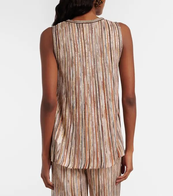 Missoni Sequined Lamé Top - Brown