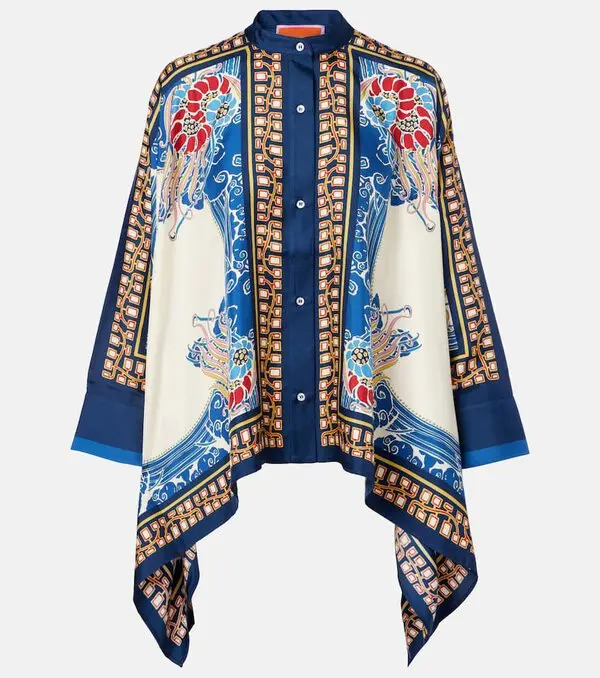 La DoubleJ Printed Silk Twill Shirt