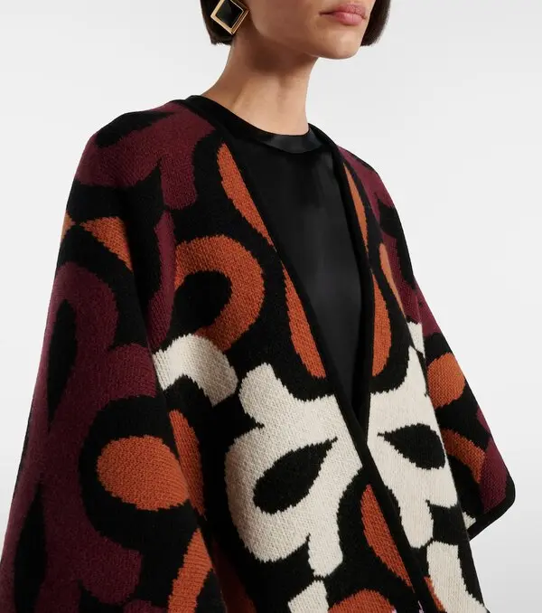 La DoubleJ Wool Jacquard Cape