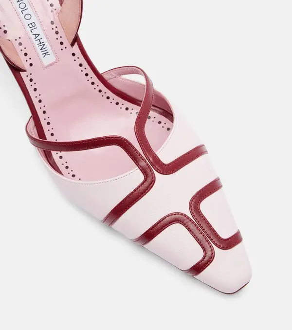 Manolo Blahnik Sarto 90 Leather Slingback Pumps - Pink