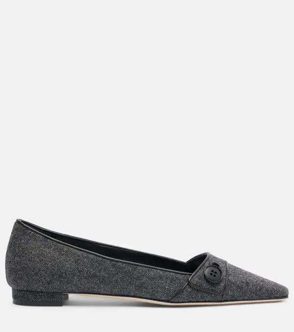 Manolo Blahnik Lulamae Ballet Flats - Grey