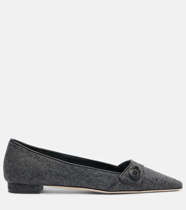 Manolo Blahnik Lulamae Ballet Flats - Grey