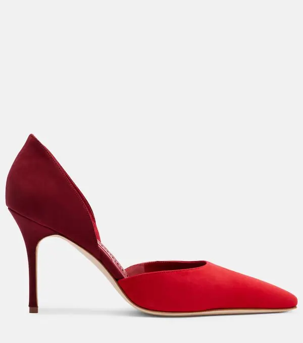 Manolo Blahnik Taylerbinu 90 Suede Pumps