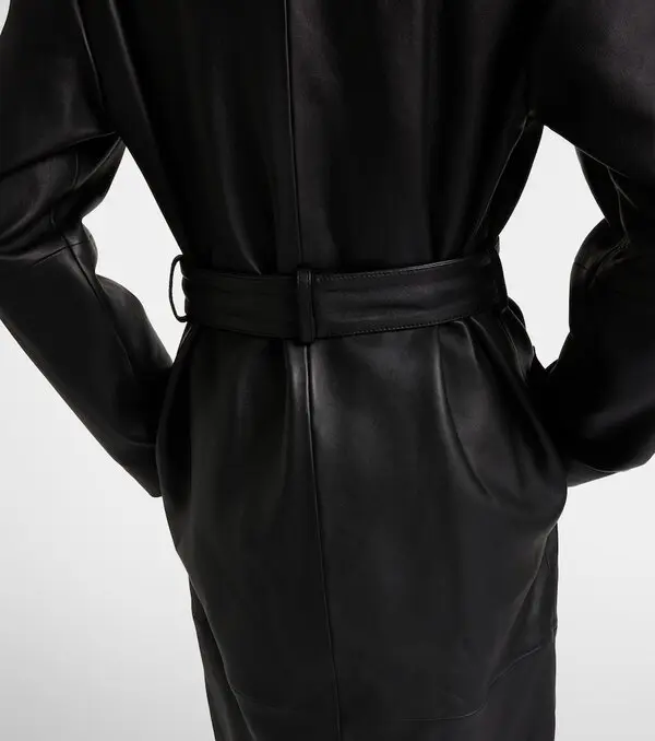 TOTEME Belted Leather Coat