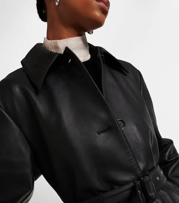 TOTEME Belted Leather Coat