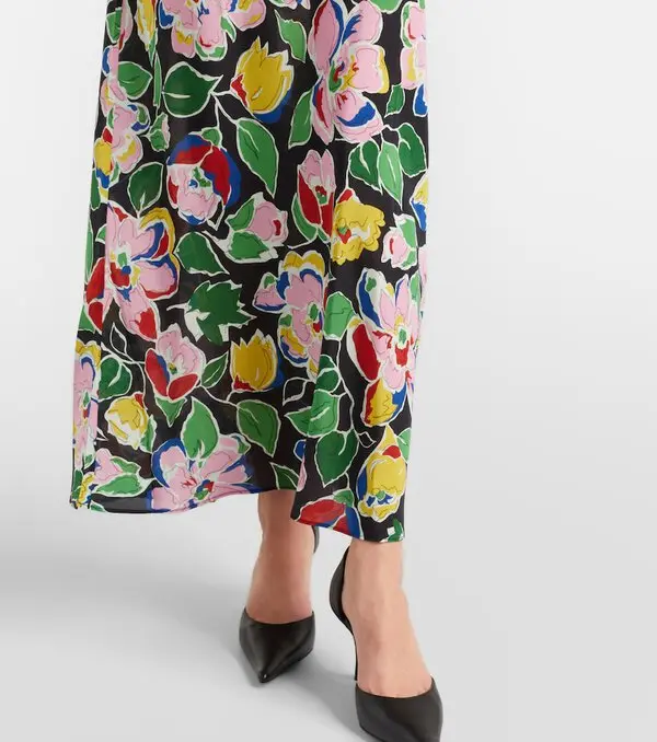 Rixo Jeannie Floral Silk Maxi Dress - Multicoloured