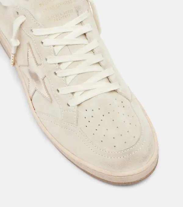 GOLDEN GOOSE Ball Star Shearling-lined Suede Sneakers - Beige