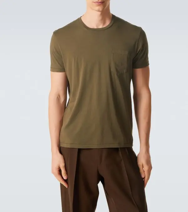 TOM FORD Cotton And Silk T-shirt - Green