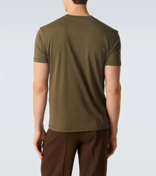 TOM FORD Cotton And Silk T-shirt - Green