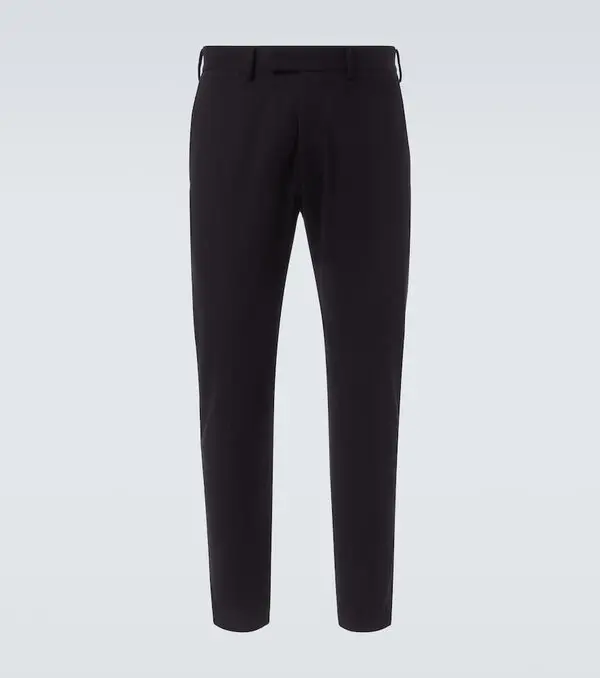 TOM FORD Cotton Straight Leg Trousers - Black