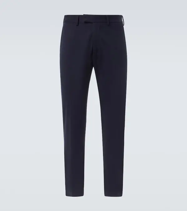 TOM FORD Cotton Straight Leg Pants - Blue
