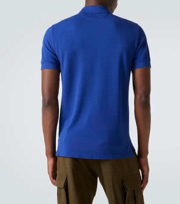 TOM FORD Piqué Polo Shirt - Blue