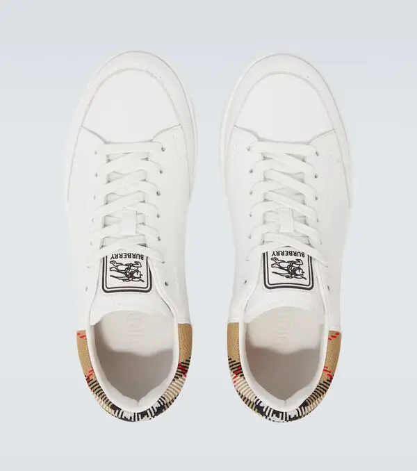 Burberry Check Leather Sneakers