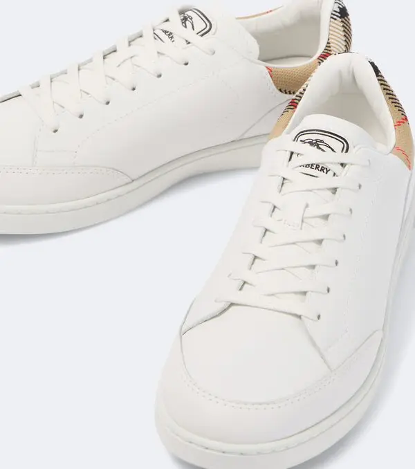 Burberry Check Leather Sneakers