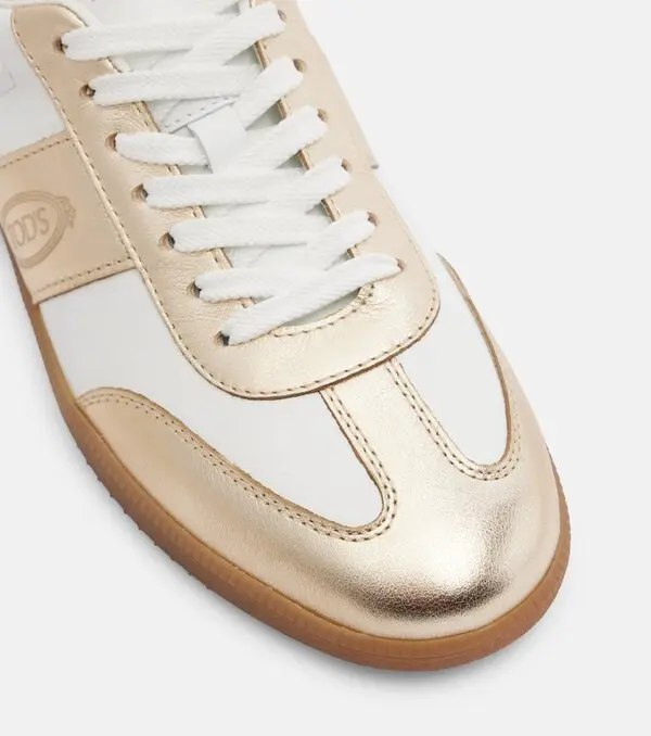 TOD'S Metallic Leather Sneakers